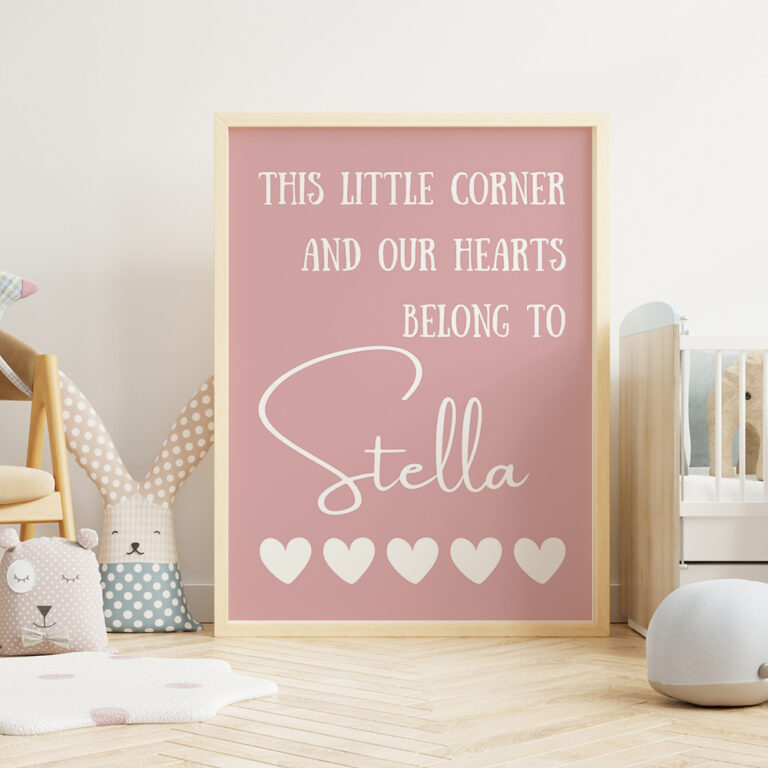 Beloved Baby Corner: Personalized Nursery Wall Art with Baby Name ...