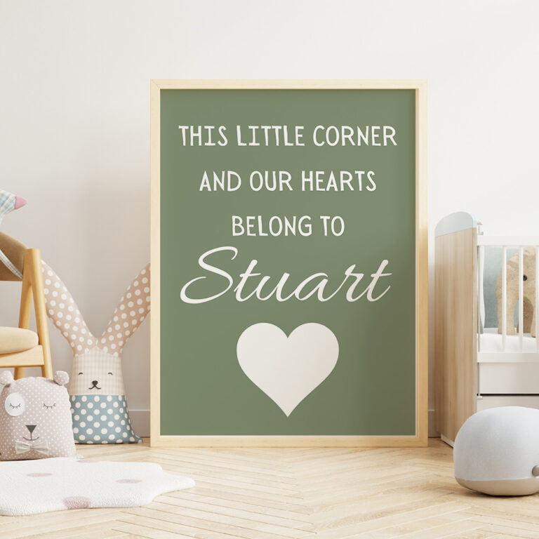 Beloved Baby Corner: Personalized Nursery Wall Art with Baby Name ...